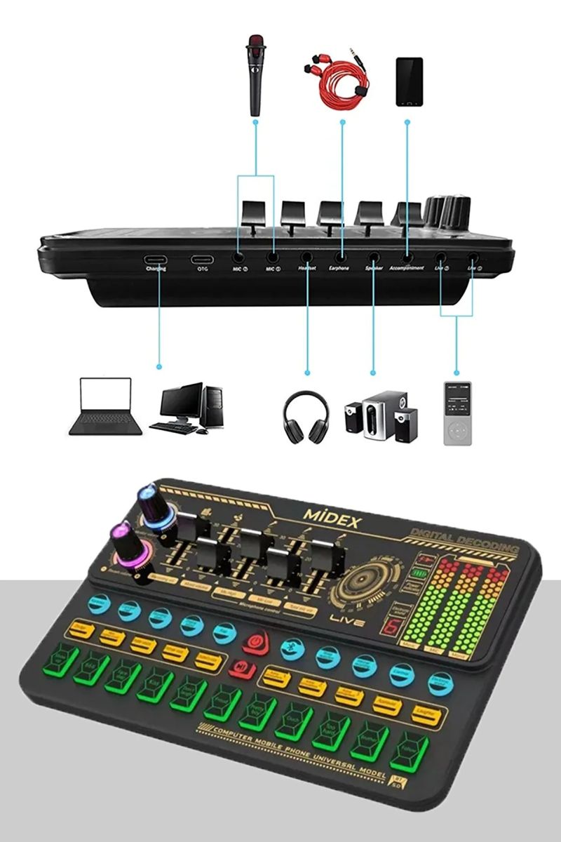 Midex VS11 Canlı yayım aparatı TikTok səs kartı Bakıda satışı, Bakıda ...